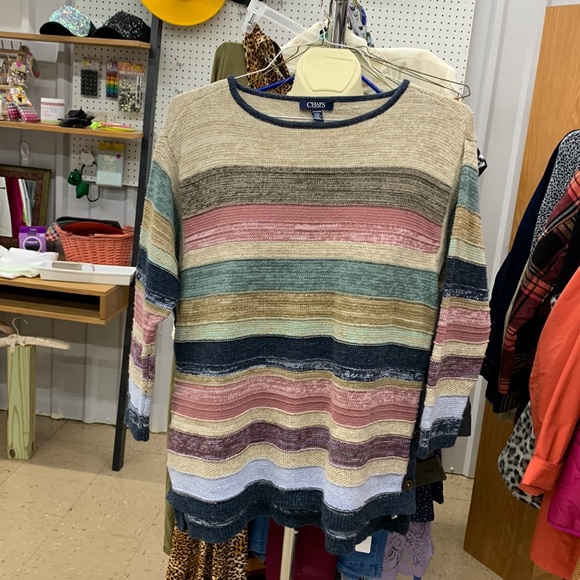 Chaps | Sweaters | Multi Color Sweater With Buttons On The Sides | Poshmark